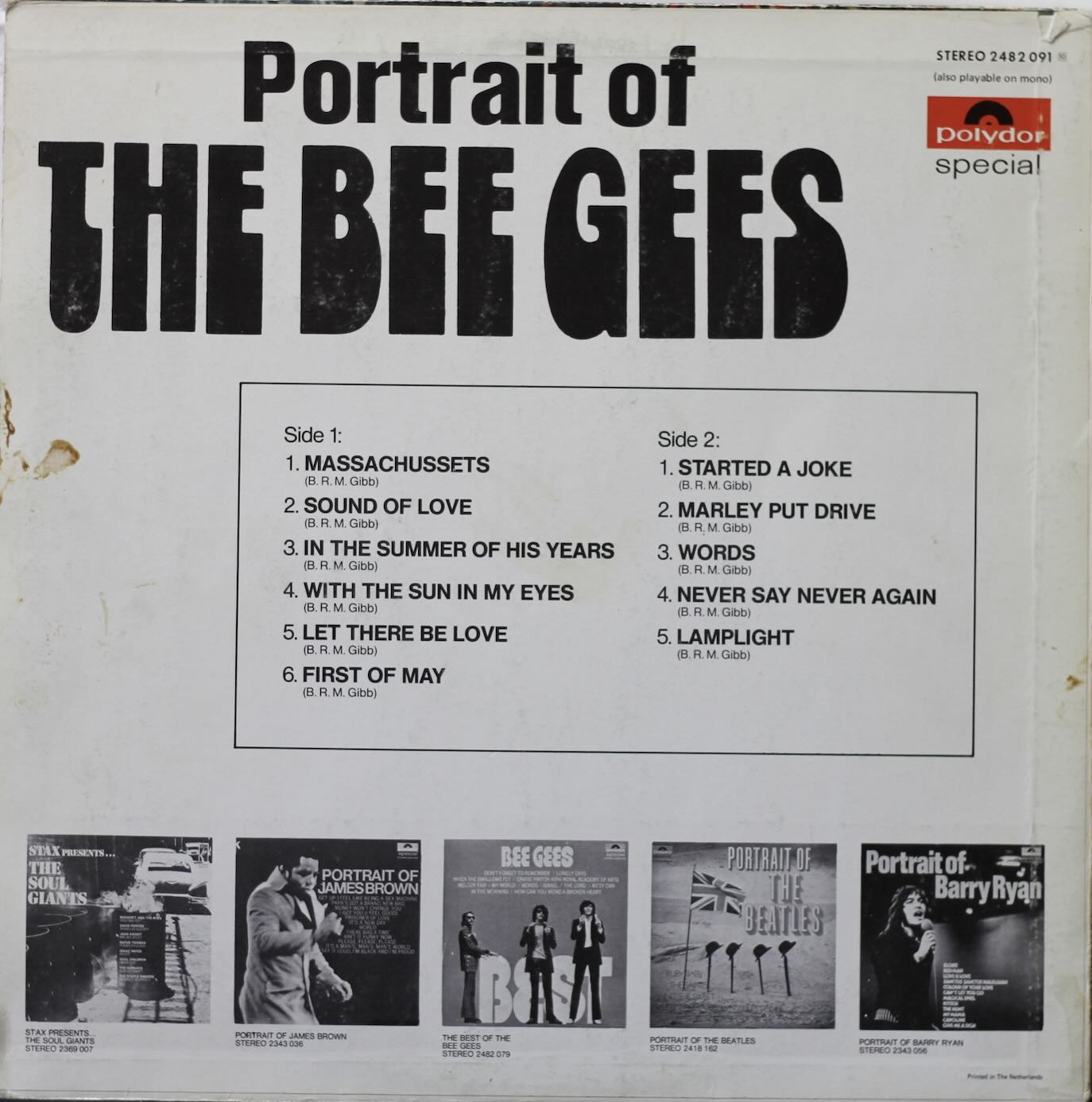 Bee Gees: Portrait Of The Bee Gees LP (Käyt) – Äänilevykauppa älppäri.fi