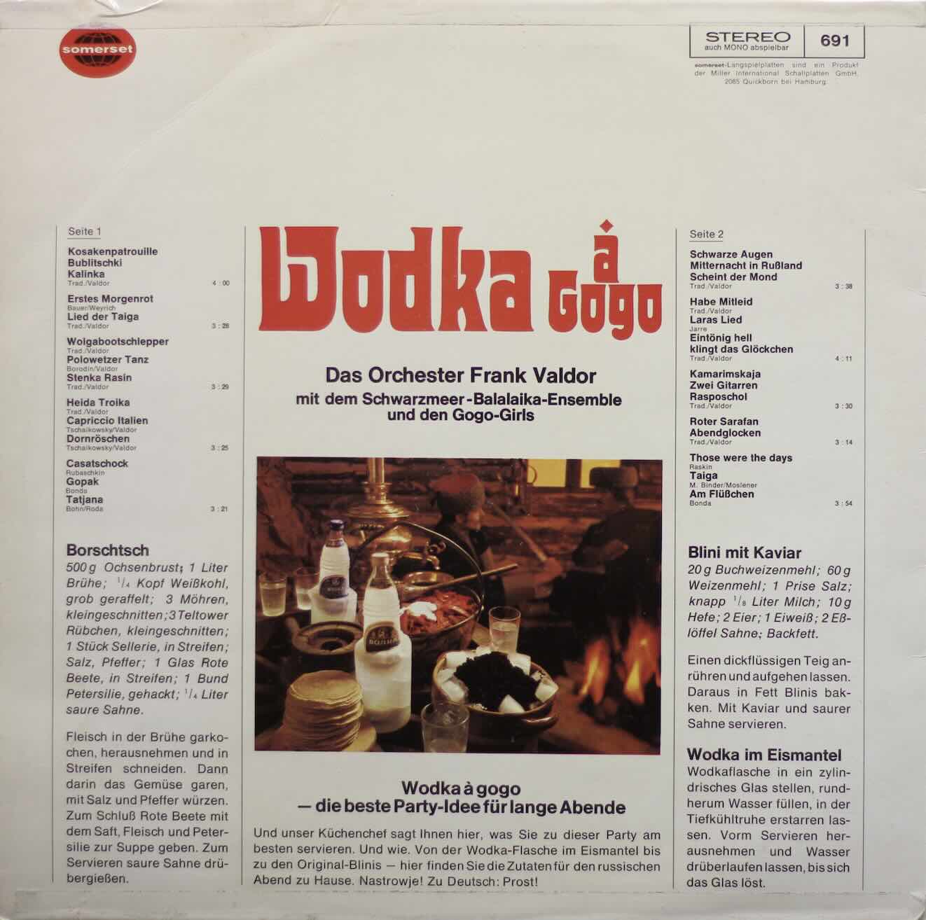 Das Orchester Frank Valdor: Wodka À Gogo LP (Käyt) – Äänilevykauppa ...