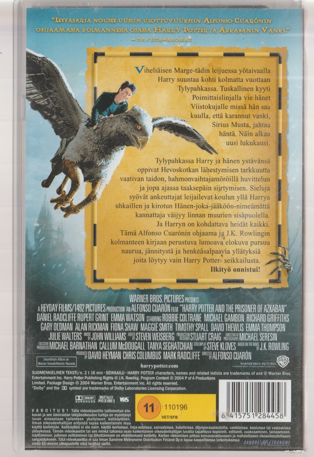 Harry Potter ja Azkabanin vanki VHS (Käyt) – Äänilevykauppa älppäri.fi