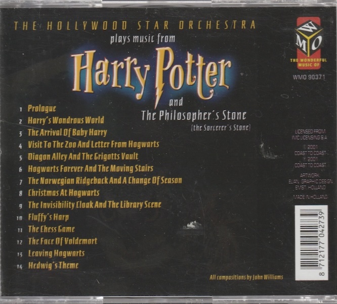 The Hollywood Star Orchestra Plays Music From Harry Potter CD (Käyt ...