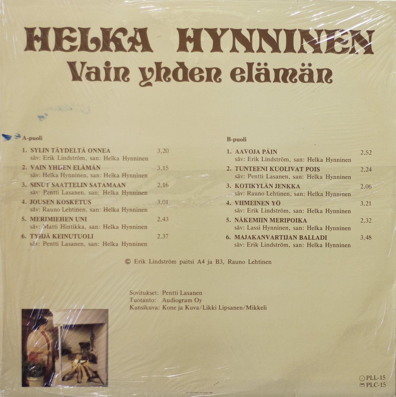 Helka Hynninen: Vain yhden elämän LP (Käyt) – Äänilevykauppa älppäri.fi