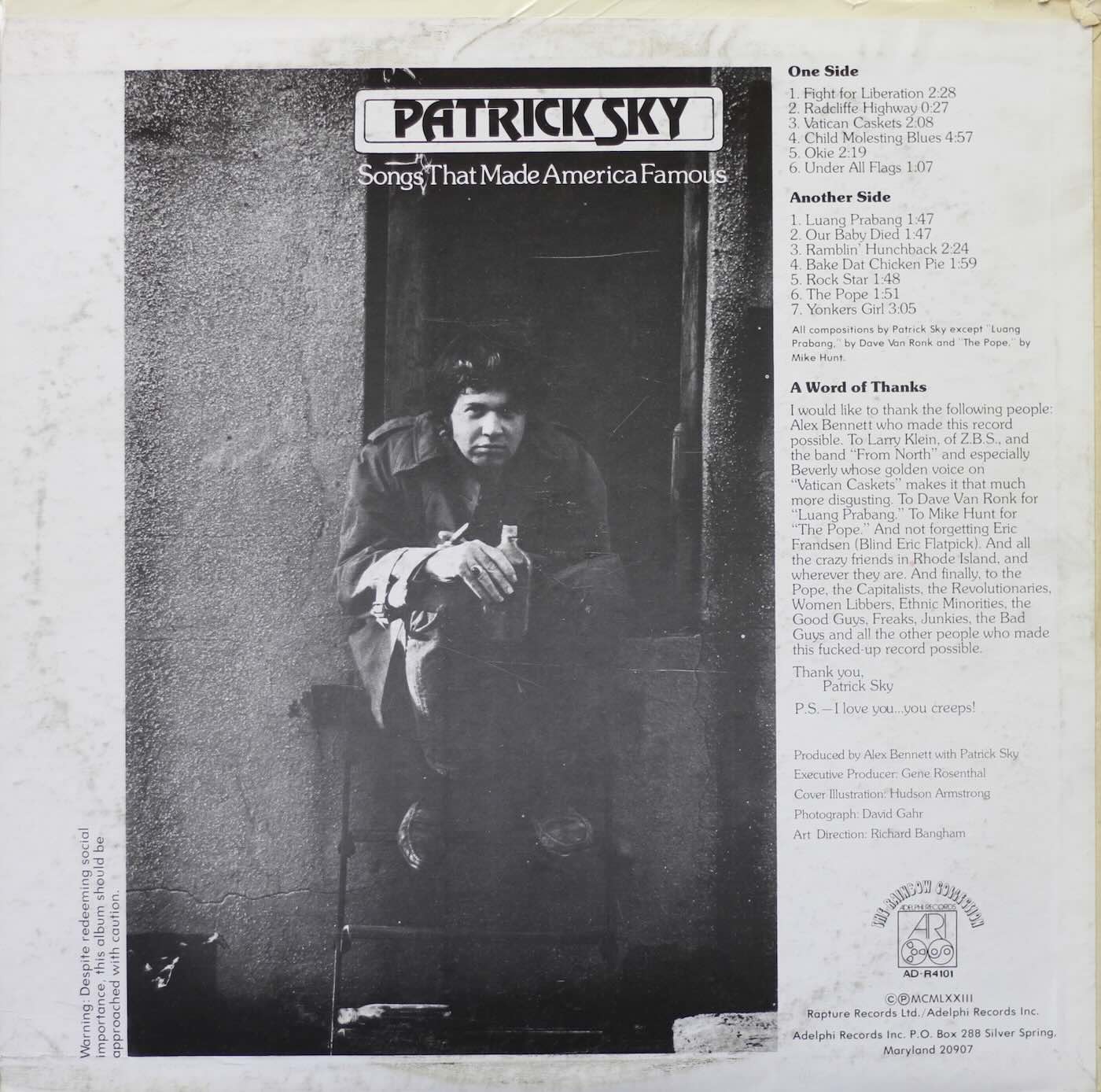 Patrick Sky: Songs That Made America Famous LP (Käyt) – Äänilevykauppa ...