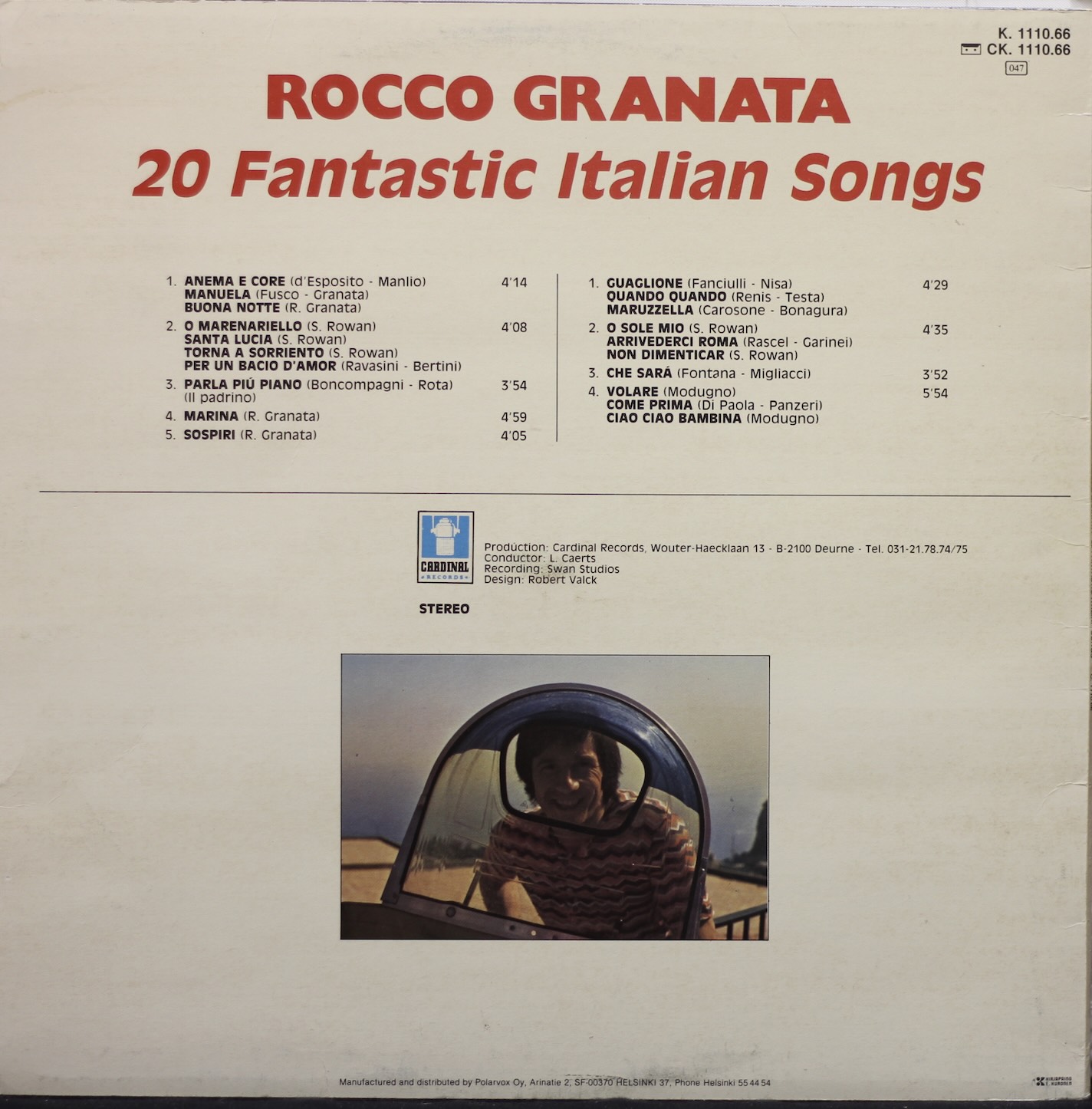 Rocco Granata: 20 Fantastic Italian Songs LP (Käyt) – Äänilevykauppa ...