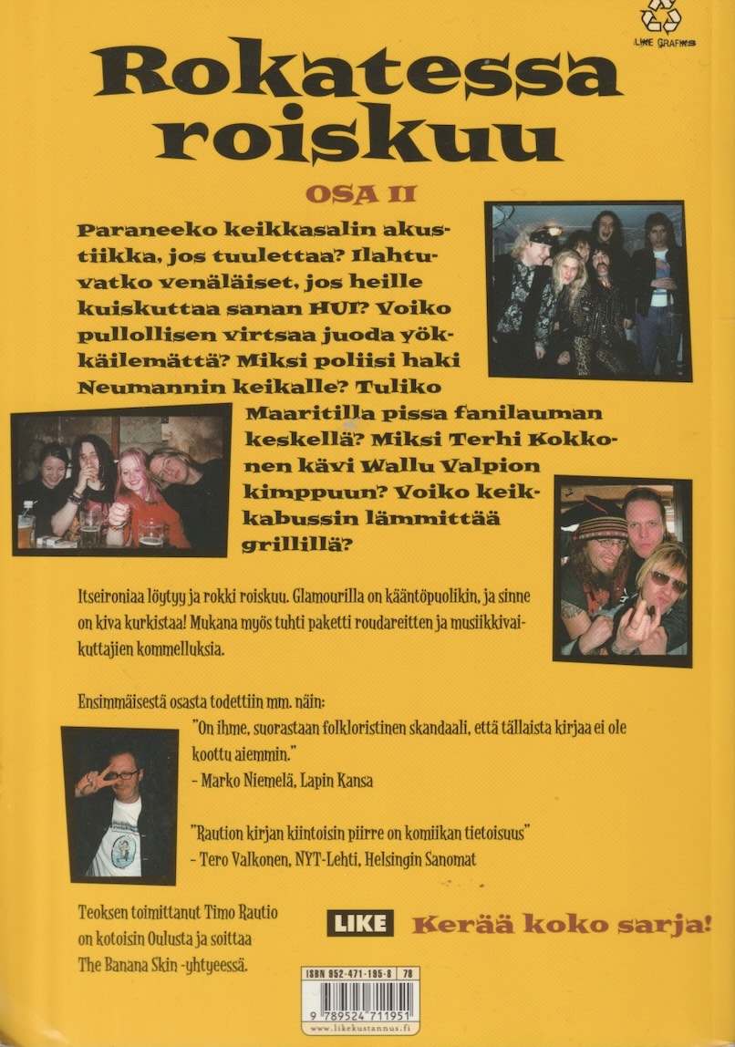 Timo Rautio: Rokatessa roiskuu. Osa 2. K3- (Käyt) – Äänilevykauppa ...