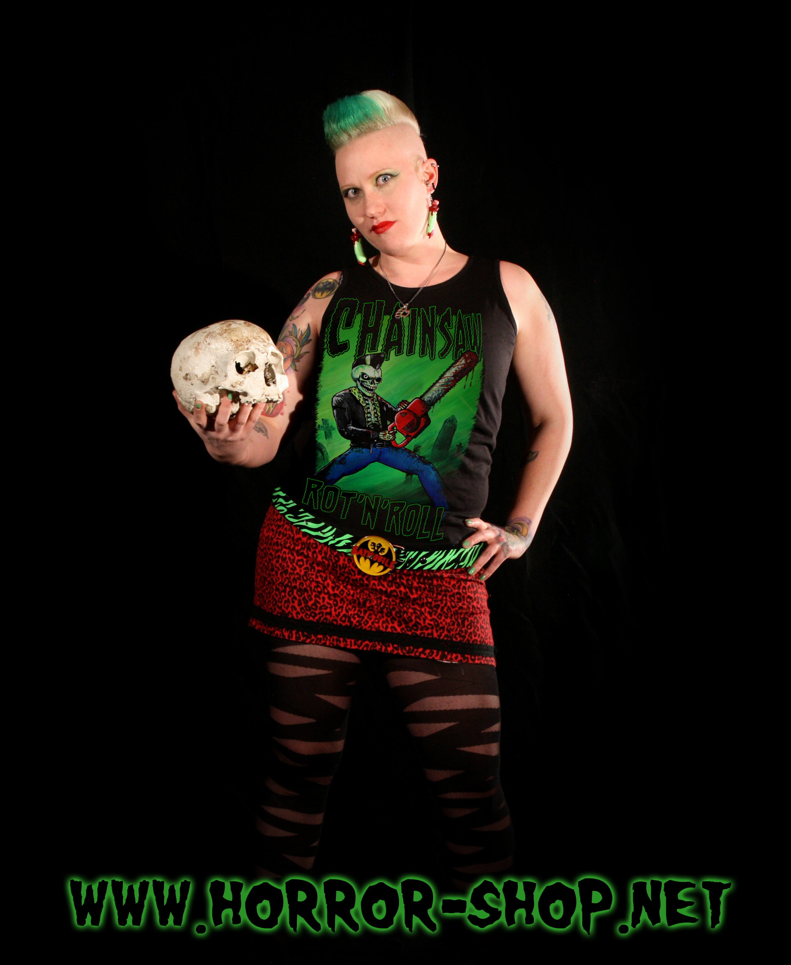 Chainsaw rot'n'roll psychobilly t-shirt – Horror-Shop verkkokauppa