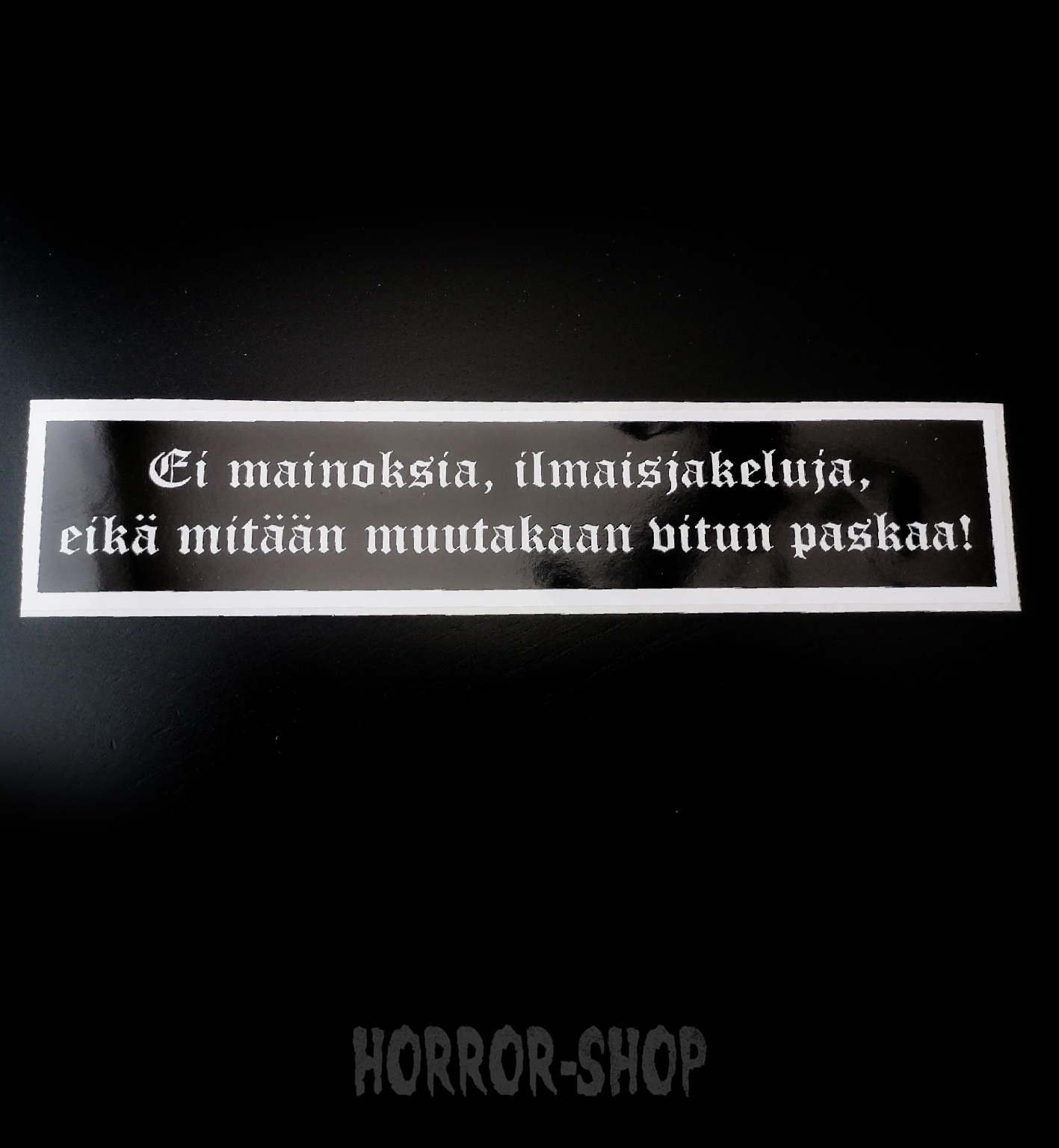 Ei mainoksia vinyl sticker – Horror-Shop verkkokauppa