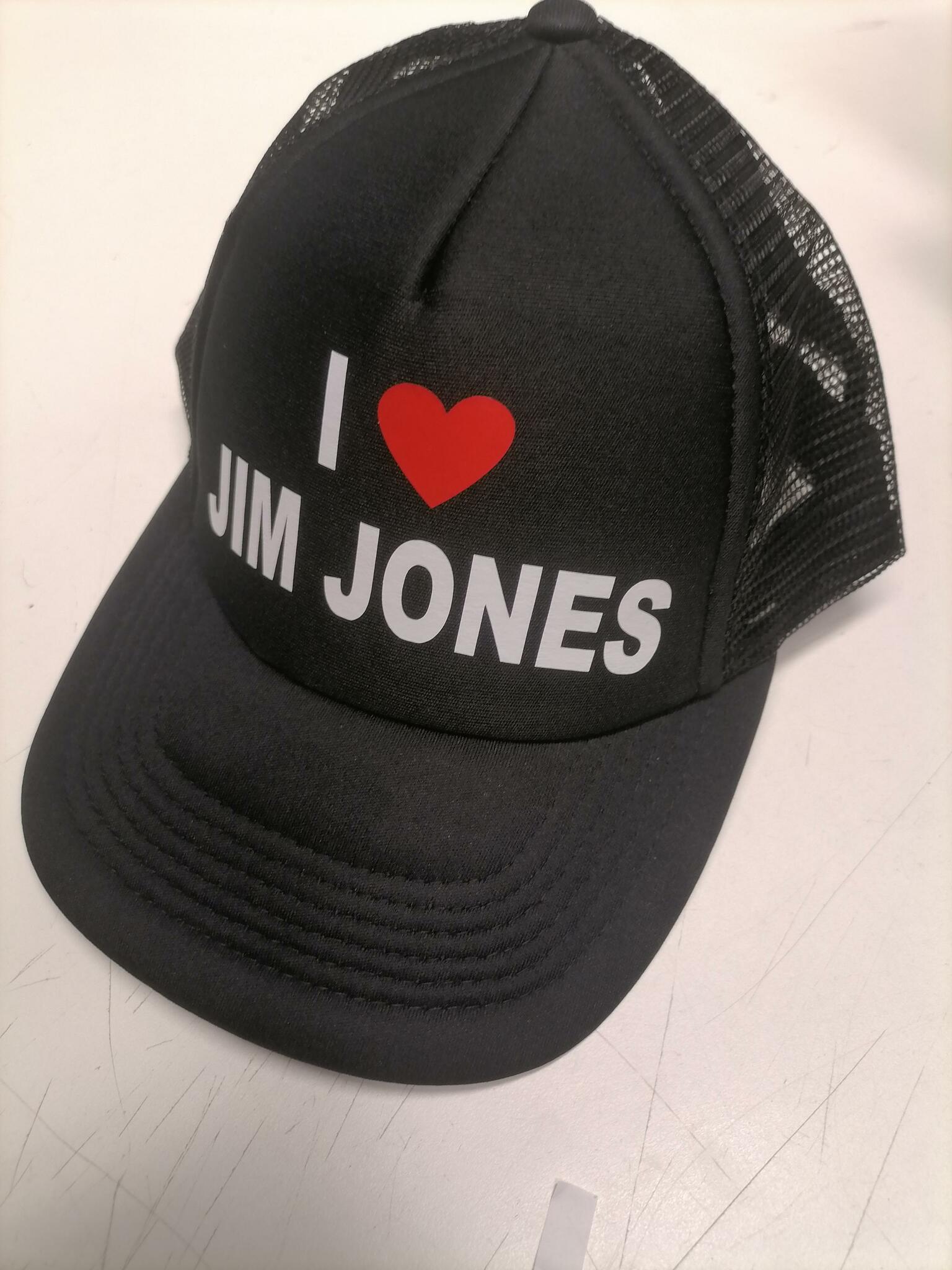 I Love Jim Jones - trucker cap from Horror-Shop – Horror-Shop verkkokauppa