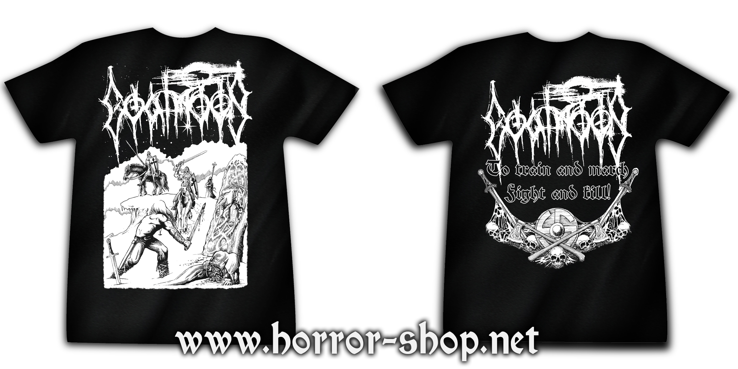 Goatmoon Warrior black T-shirt – Horror-Shop verkkokauppa