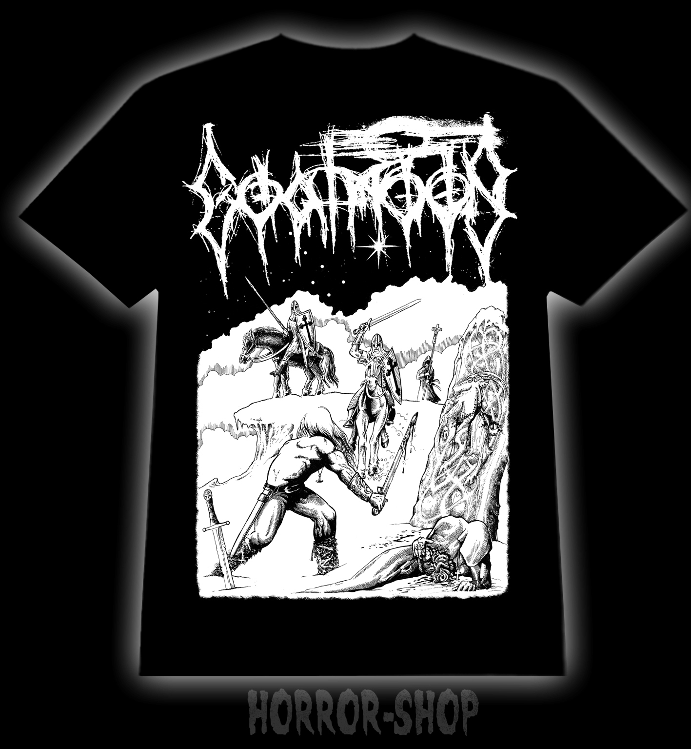 Goatmoon Warrior black T-shirt – Horror-Shop verkkokauppa