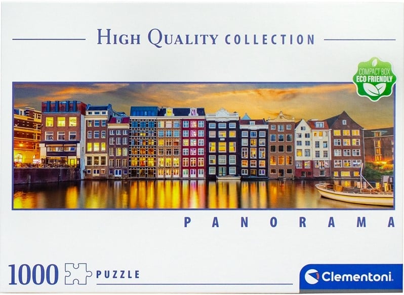 Clementoni, Bright Amsterdam, Panorama palapeli 1000 palaa – lelukatti.fi