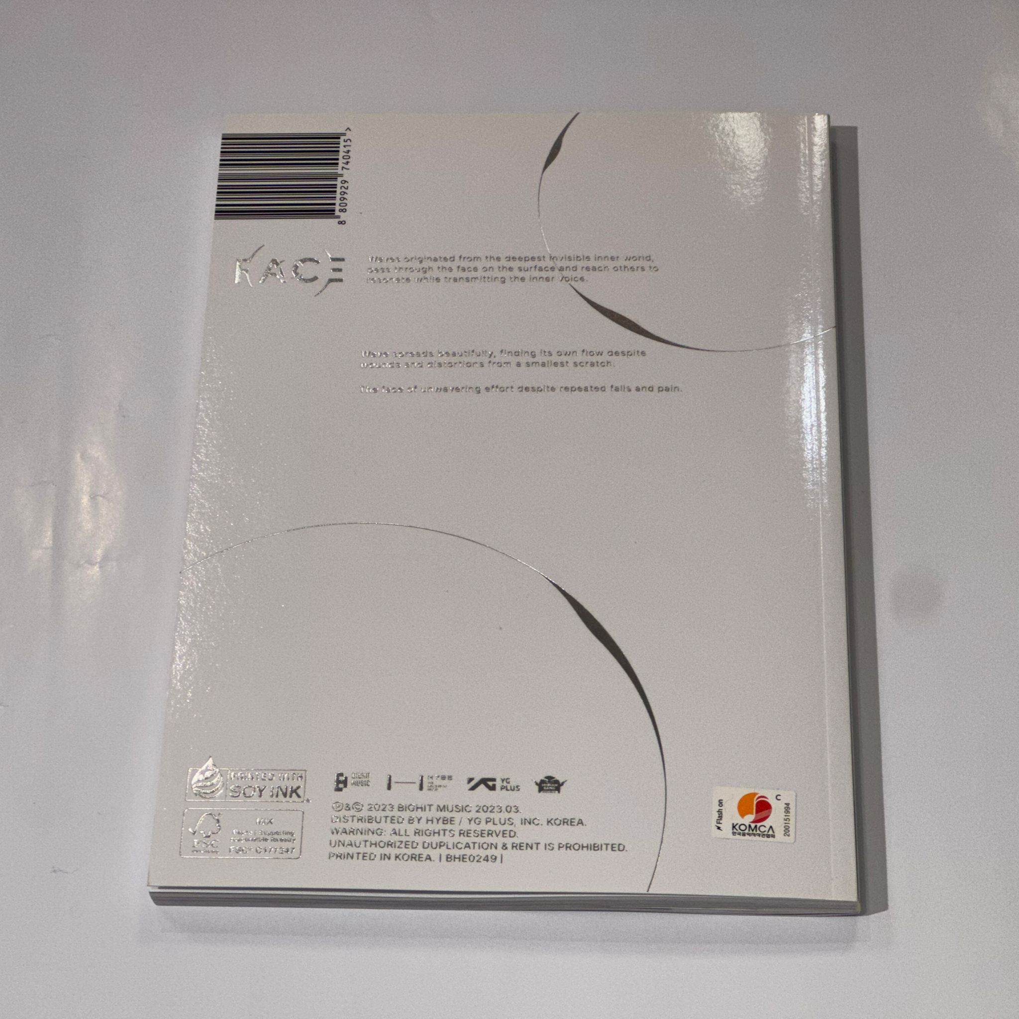 [KÄYTETTY] JIMIN (BTS) - FACE (1ST MINI ALBUM) INVISIBLE FACE VER. – ONNIGOM