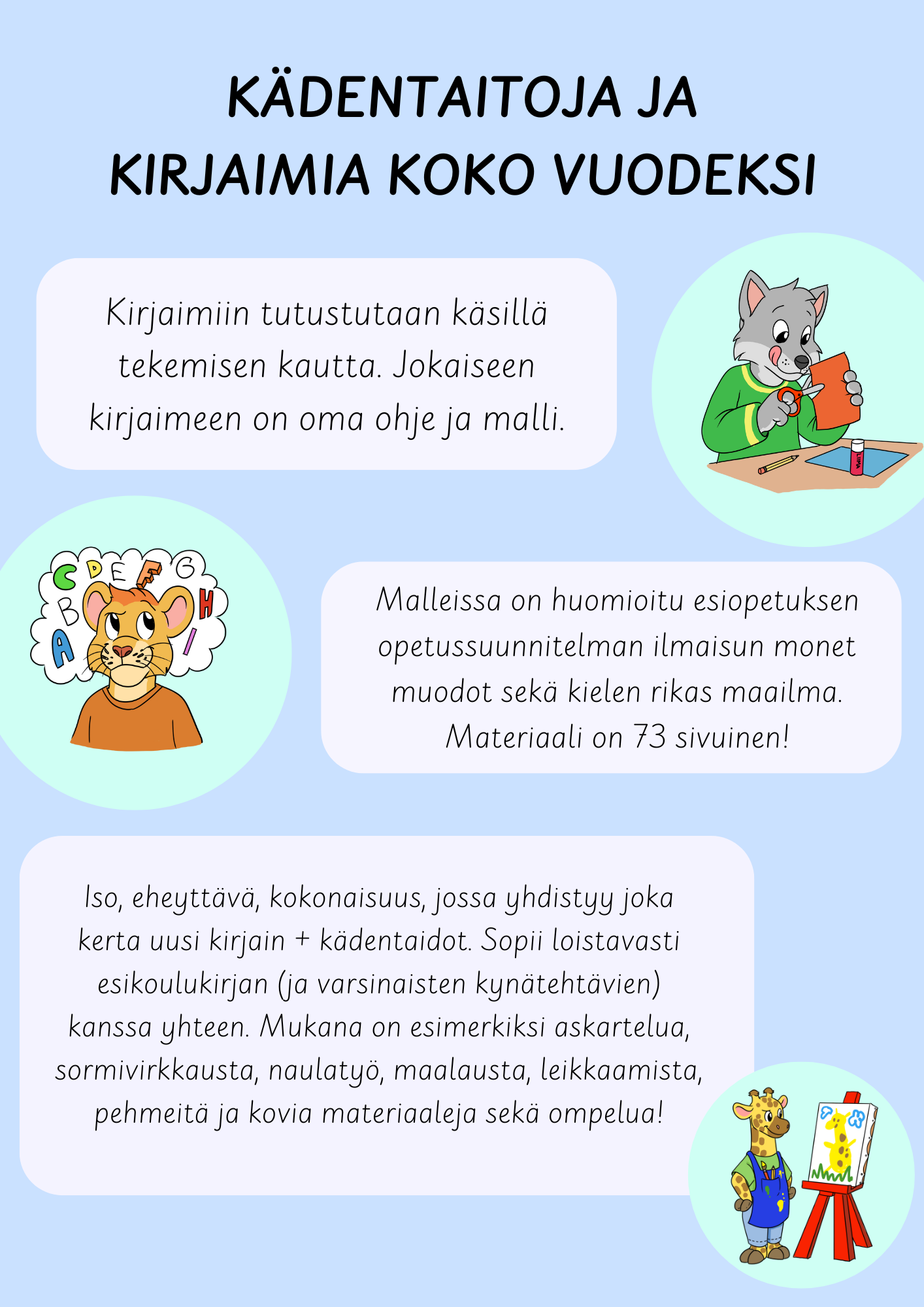 Kirjaimet + ilmaisun monet muodot | Taikanorppa