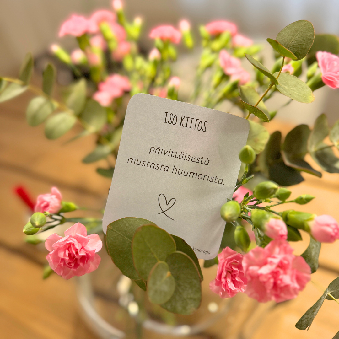 Kiitos -kortit työkavereille | Taikanorppa