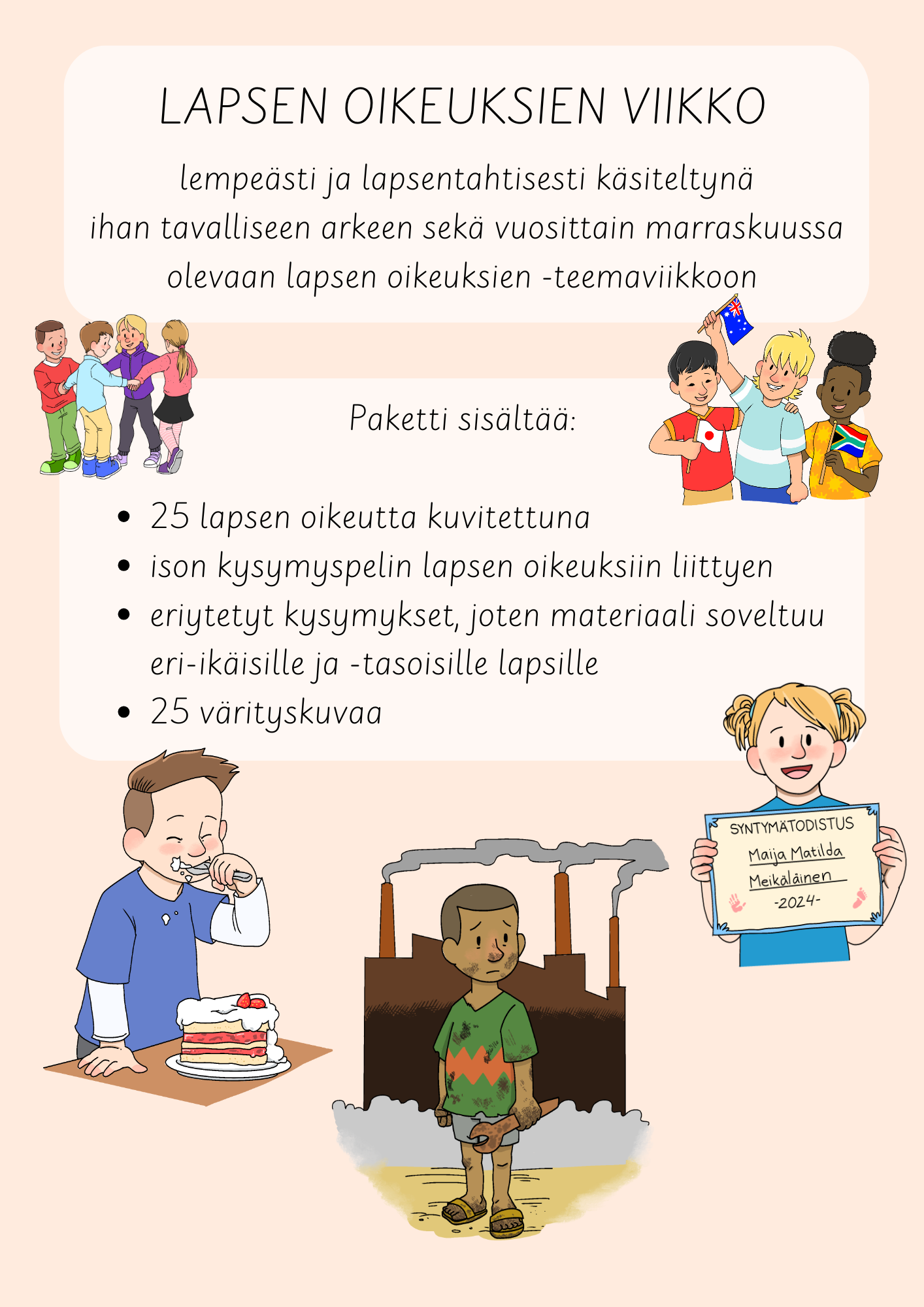 Lapsen oikeuksien viikko -opetusmateriaalia – Taikanorppa