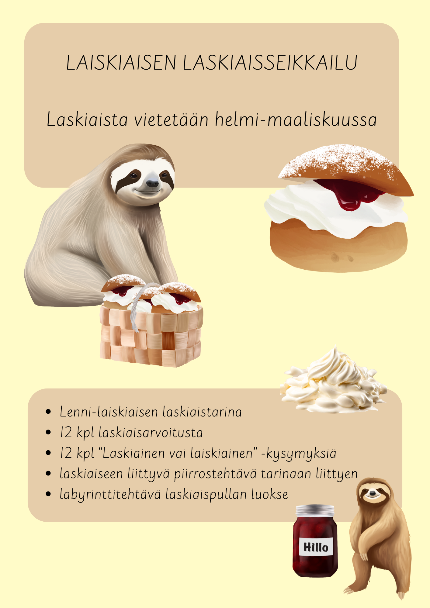 Laskiaiseen materiaalia lapsille | Taikanorppa