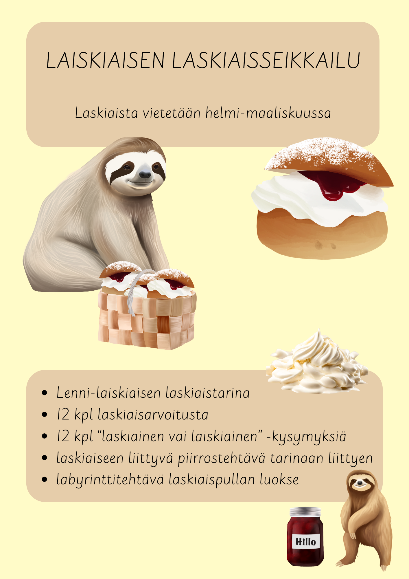 Laskiaiseen materiaalia lapsille | Taikanorppa