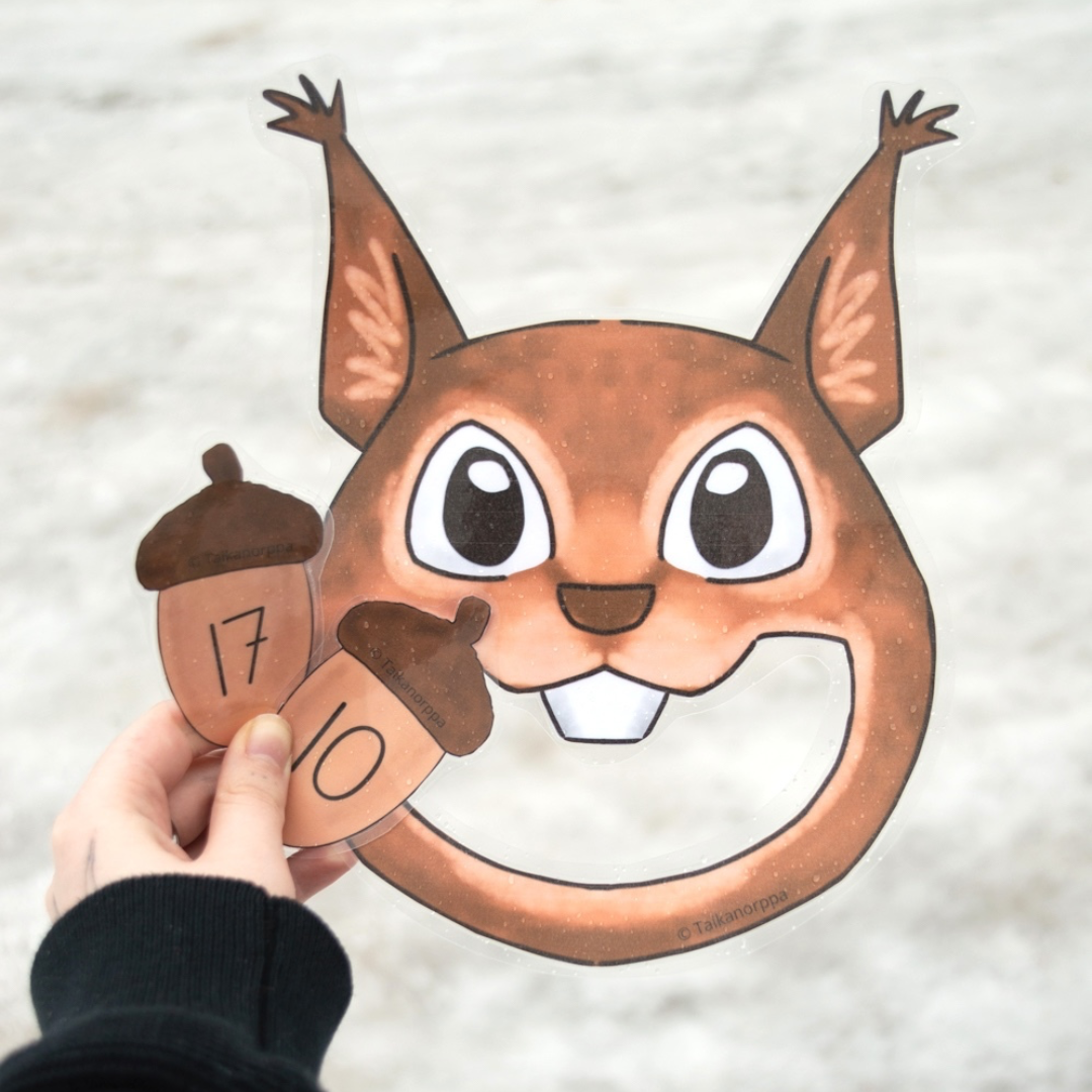 Toiminnallinen matikka 7: syötä oravalle tammenterhot | Taikanorppa