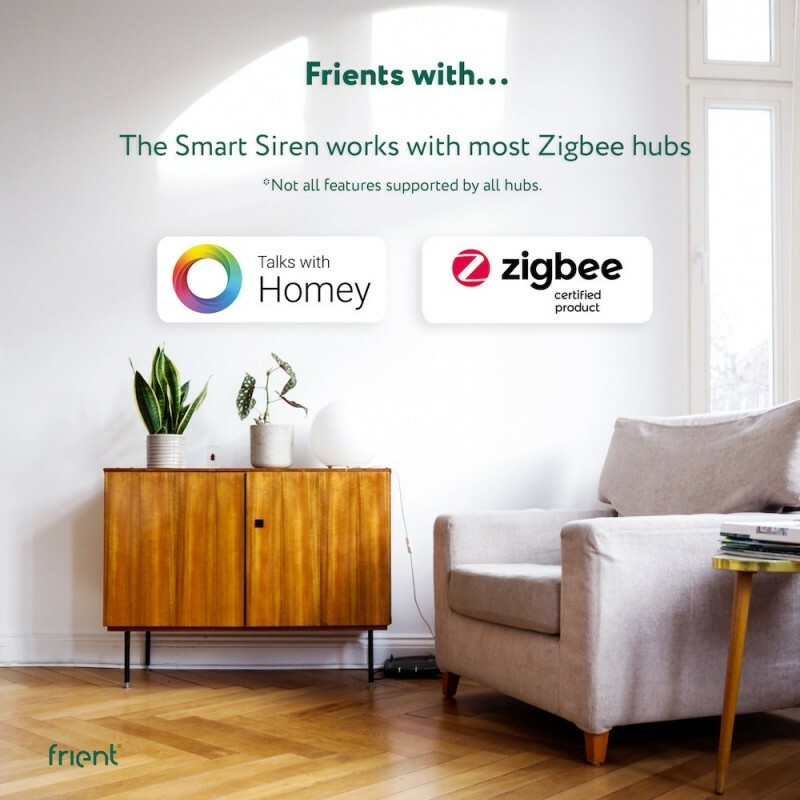 Frient Smart Siren - Zigbee Sireeni – KOTIAUTOMAATIOKAUPPA.FI