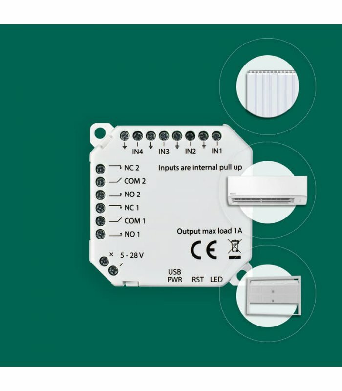 Frient Zigbee IO Module - 4in/2out – KOTIAUTOMAATIOKAUPPA.FI