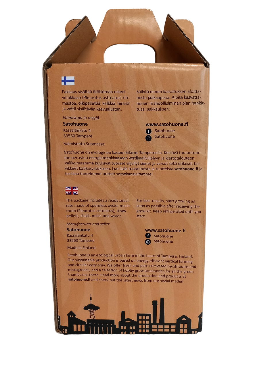 Grow Kit sporeless Oyster Mushroom Satohuone Grow Kit sporeless Oyster Mushroom Satohuone